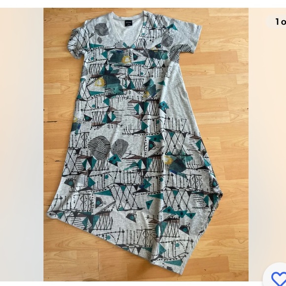 Inoah | Dresses | Inoah Art To Wear Gray Midi Dress Size M Geometric ...